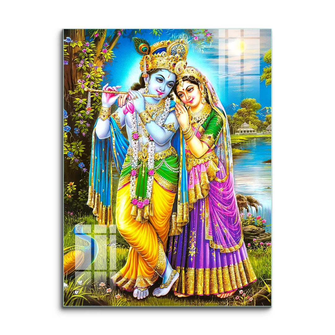 Lord Krishna Glass Wall Paintings – Flair Glass