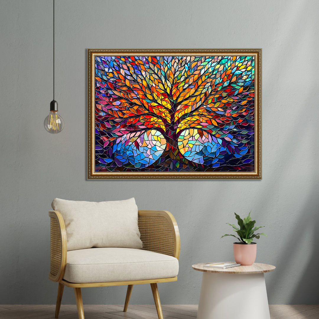 Abstract Wall Painting of Wildlife Deer for Home, Living Room – Flair Glass