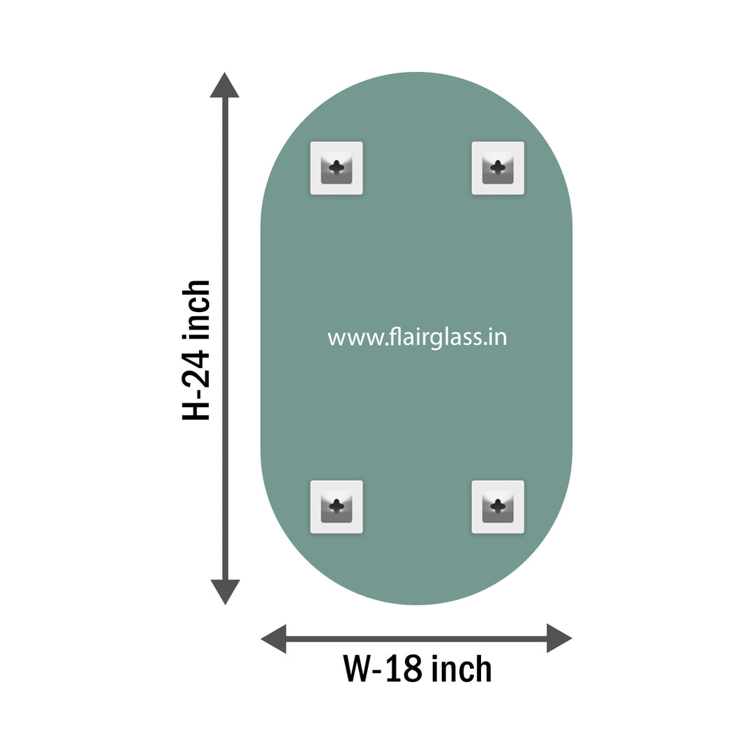 Frameless Capsule Mirror for Bathroom – Flair Glass