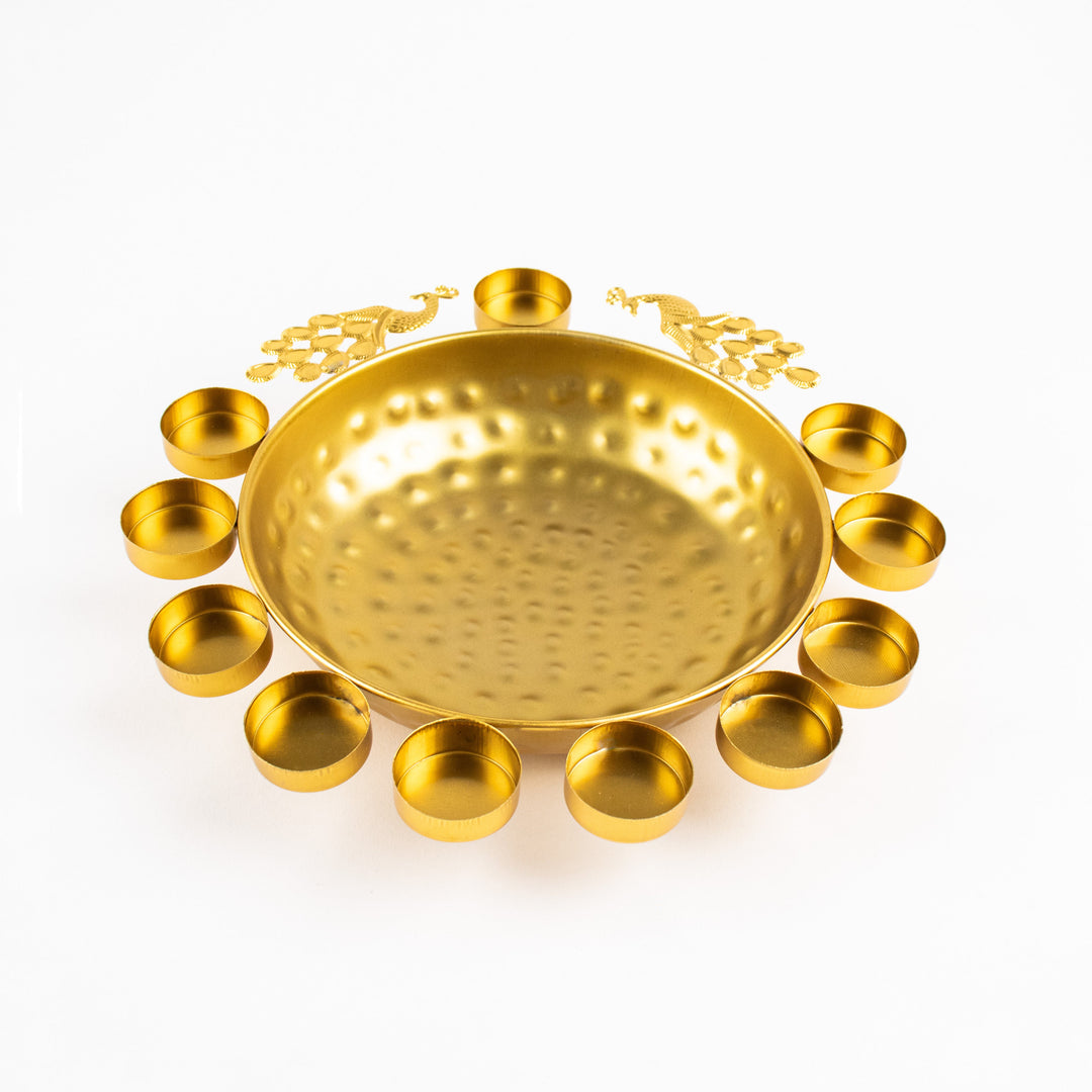 Beautiful Peacock Urli Bowl – Flair Glass