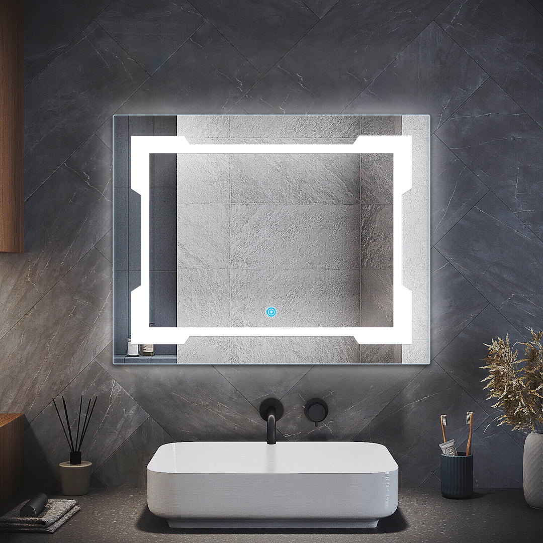 LED Mirror - Border Illuminated Gleam-Natural White Light - Rectangula ...