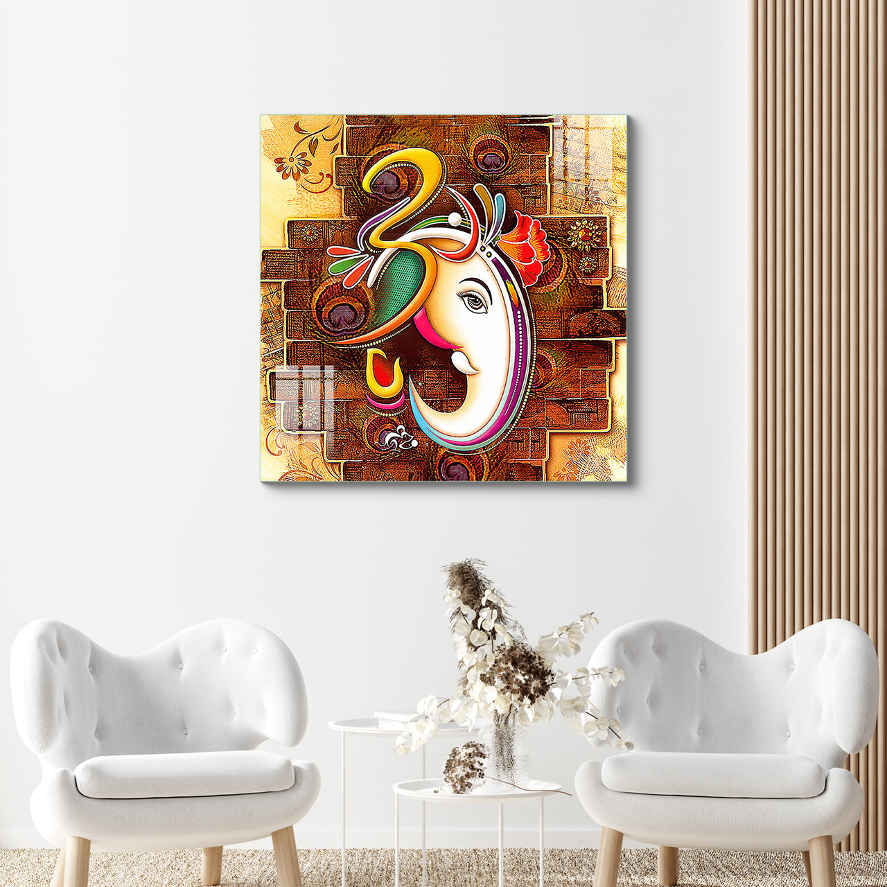 Frameless Beautiful Wall Painting for Home : Lord Ganesha Modern Art ...