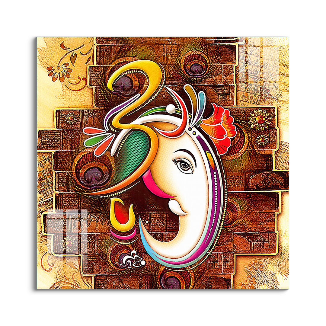 Frameless Beautiful Wall Painting for Home : Lord Ganesha Modern Art ...