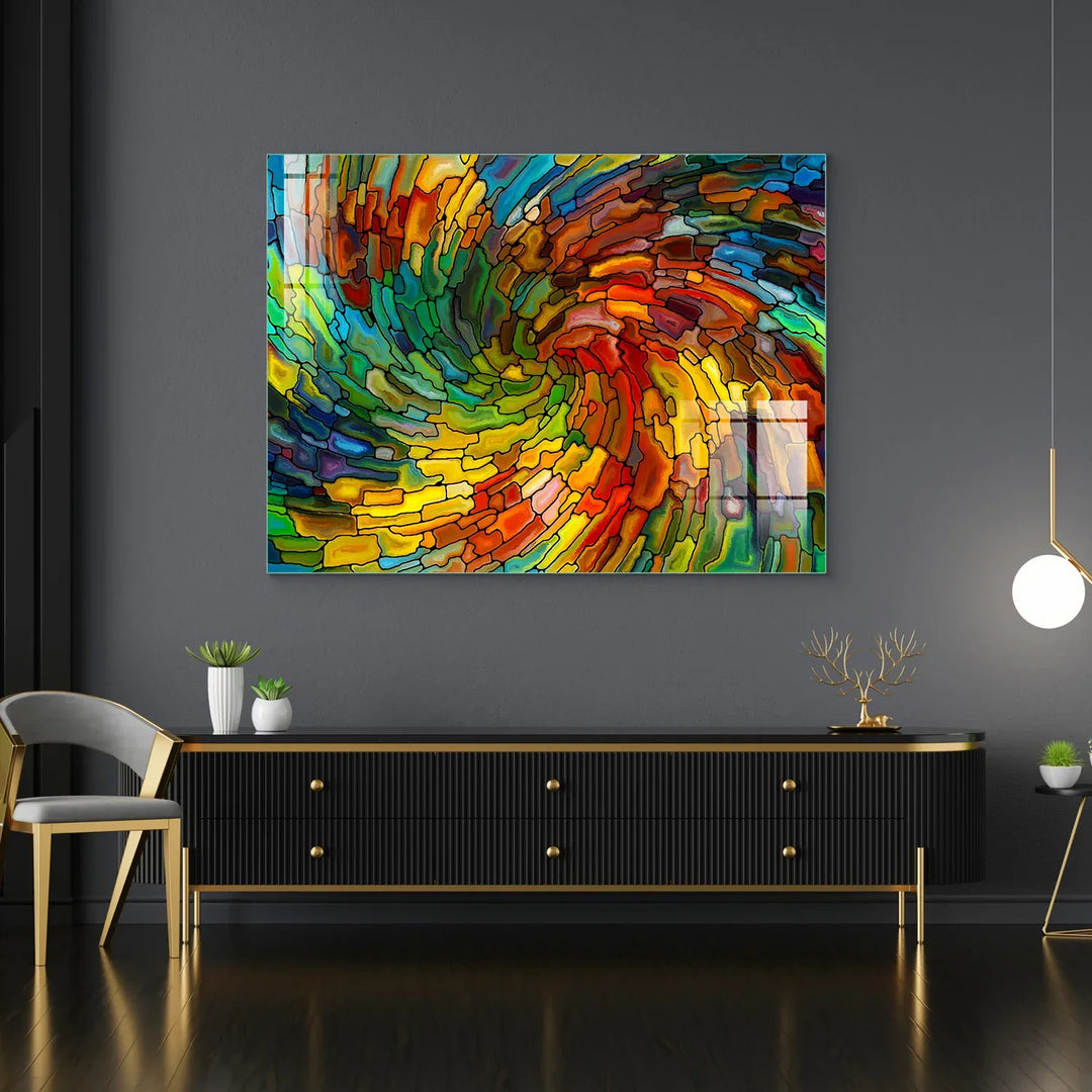 Digital Glass Prints: Mosaic Abstract Art – Flair Glass