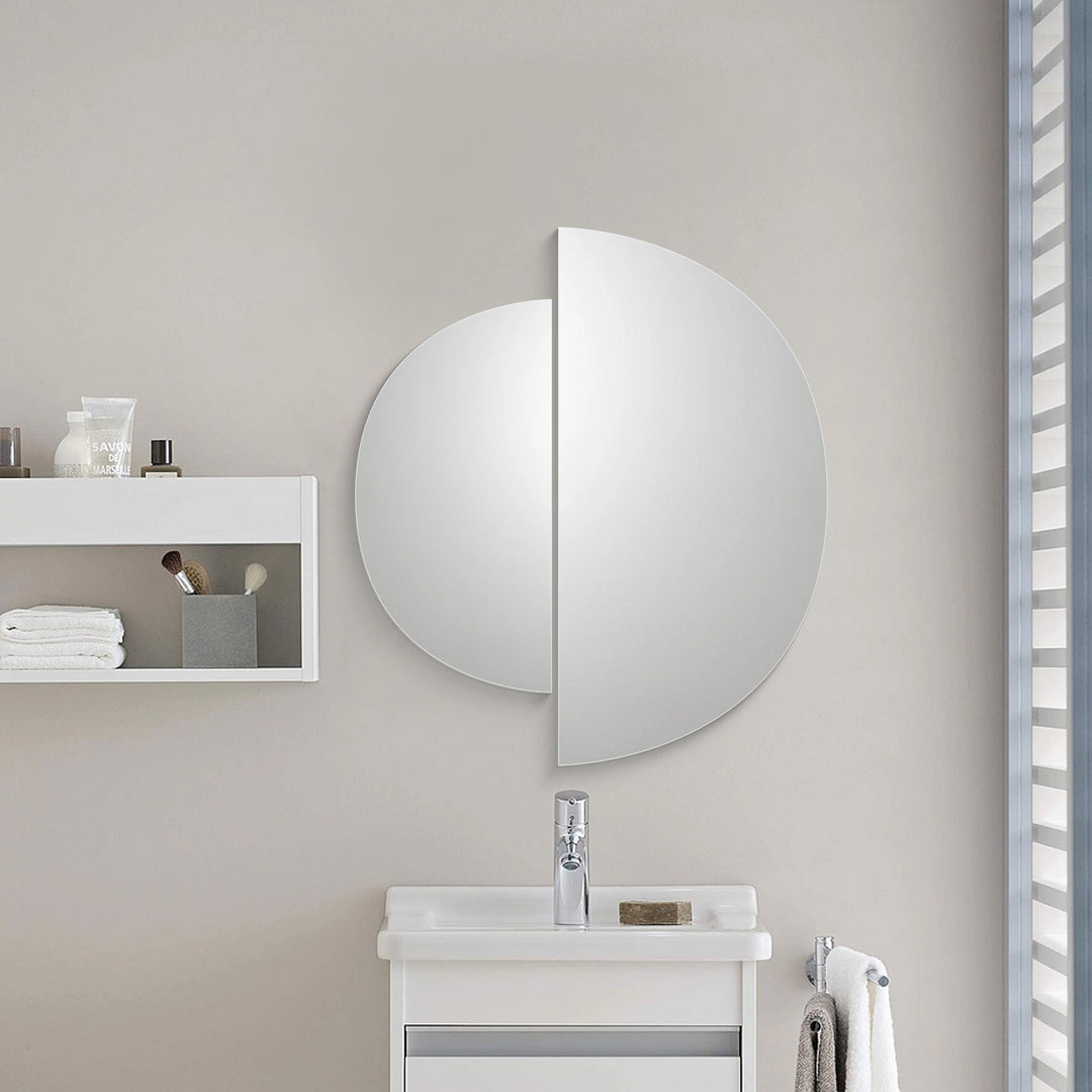 Frameless Semi Circle Mirror for Living Room & Bathroom – Flair Glass