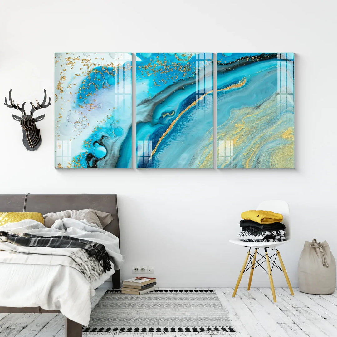 Beautiful Abstract Multi Frame Colorful Wall Painting for Living Room ...