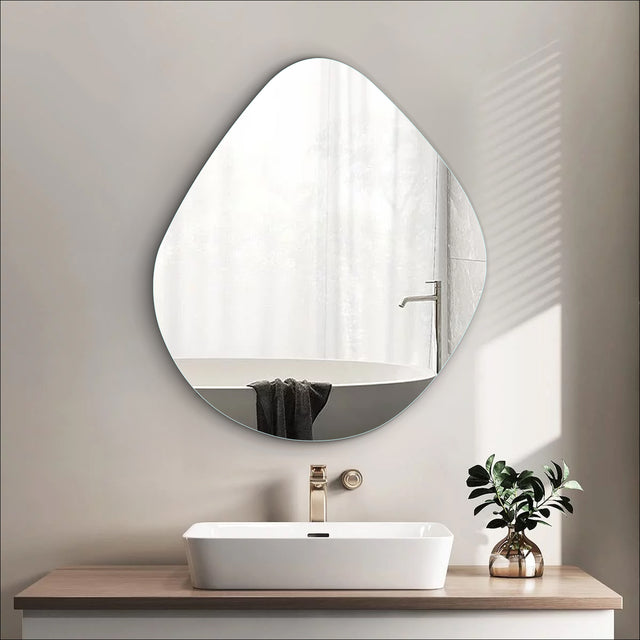 Frameless Irregular Asymmetrical Mirror for Living Room & Bathroom ...