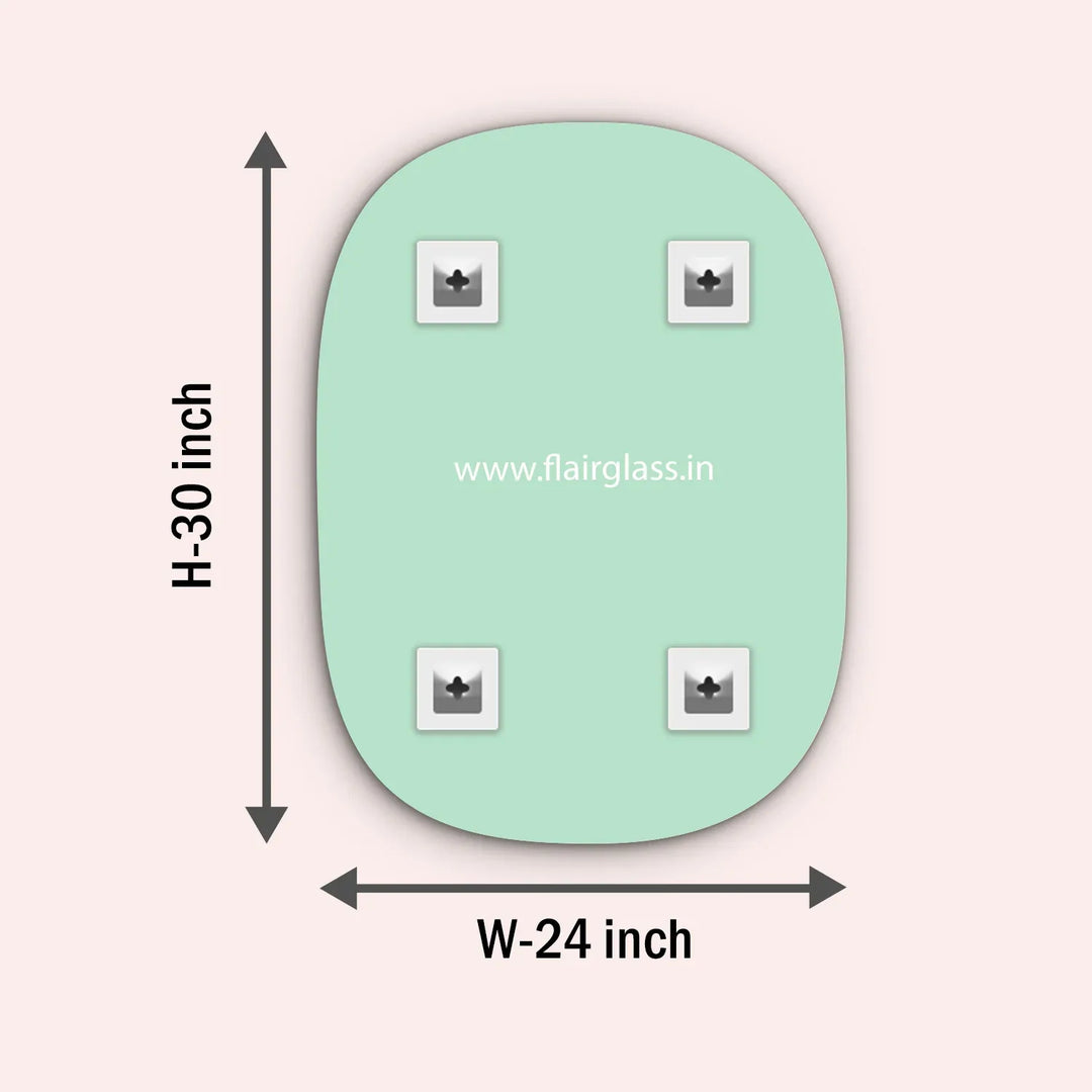 Frameless Oval Mirror for Living Room & Bathroom – Flair Glass