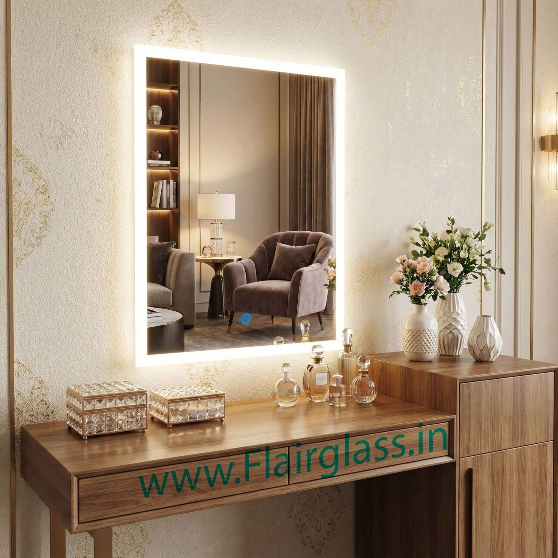 Home / Collections / Best Selling / Rectangular LED Wall Mirror with ...