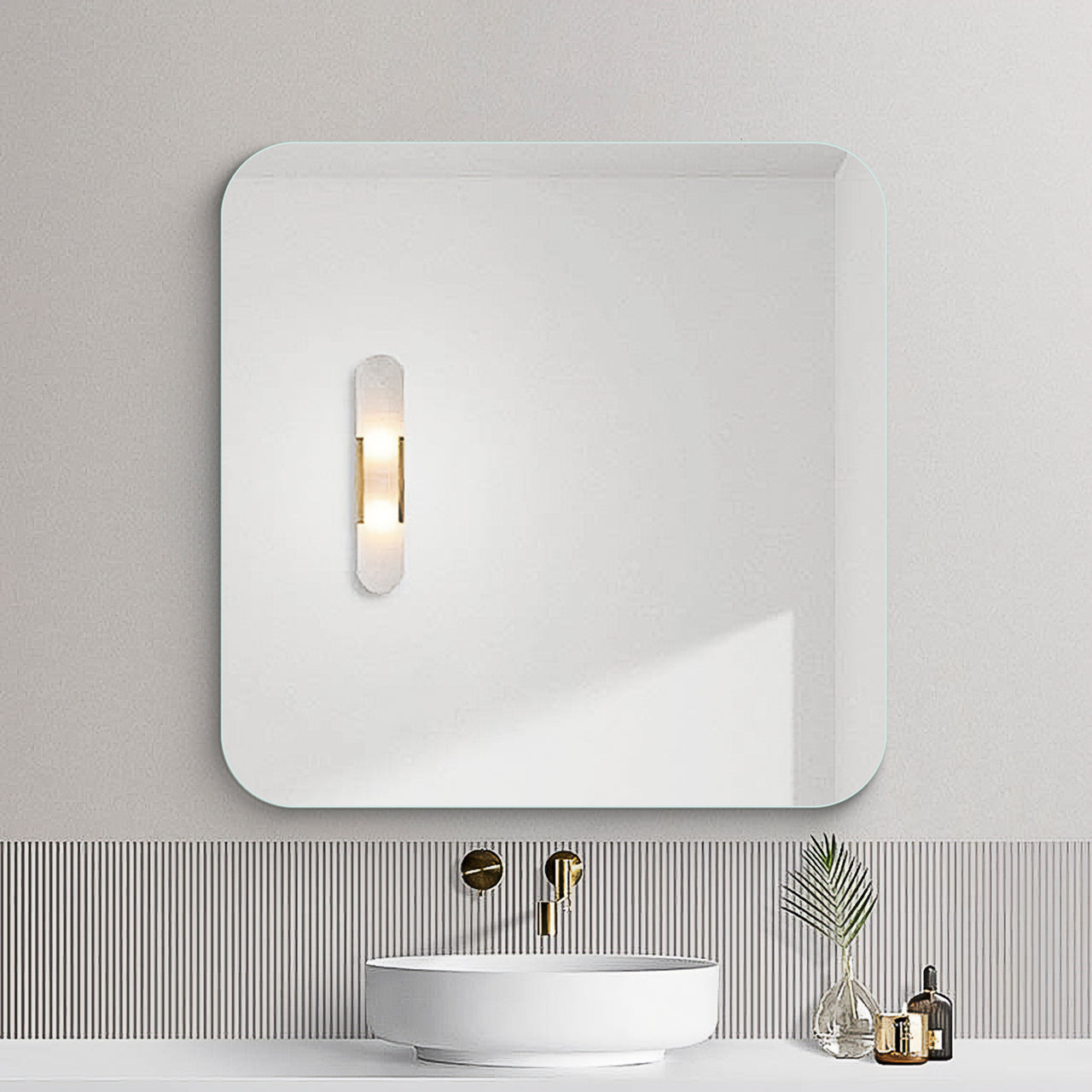 Home / Collections / Bathroom Mirrors / Frameless Square Mirror with ...