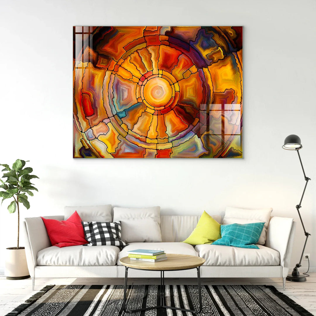 Digital Glass Prints: Tangled Tiles Mosaic art Paintings – Flair Glass