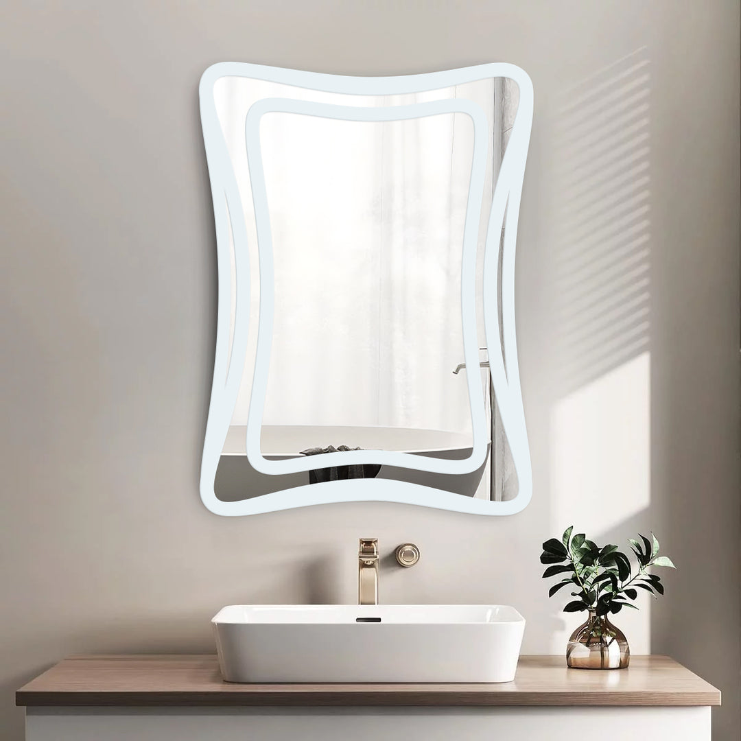 Designer Frameless Frosted Mirror – Flair Glass