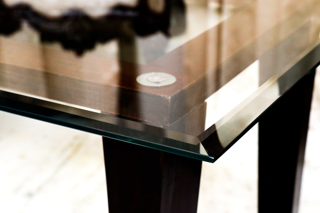 Rectangular Clear Glass Coffee table Top - Beveled Edged – Flair Glass