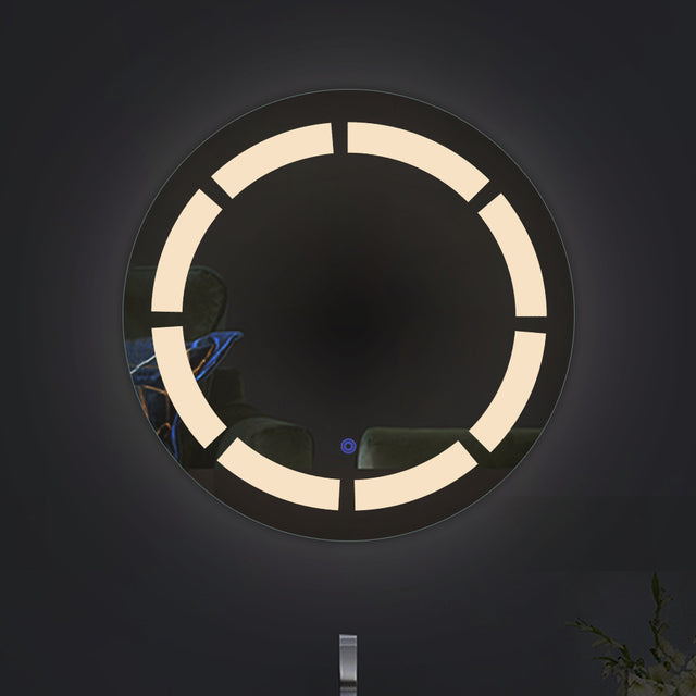 Round LED Mirror for Bathroom Backlit – Flair Glass