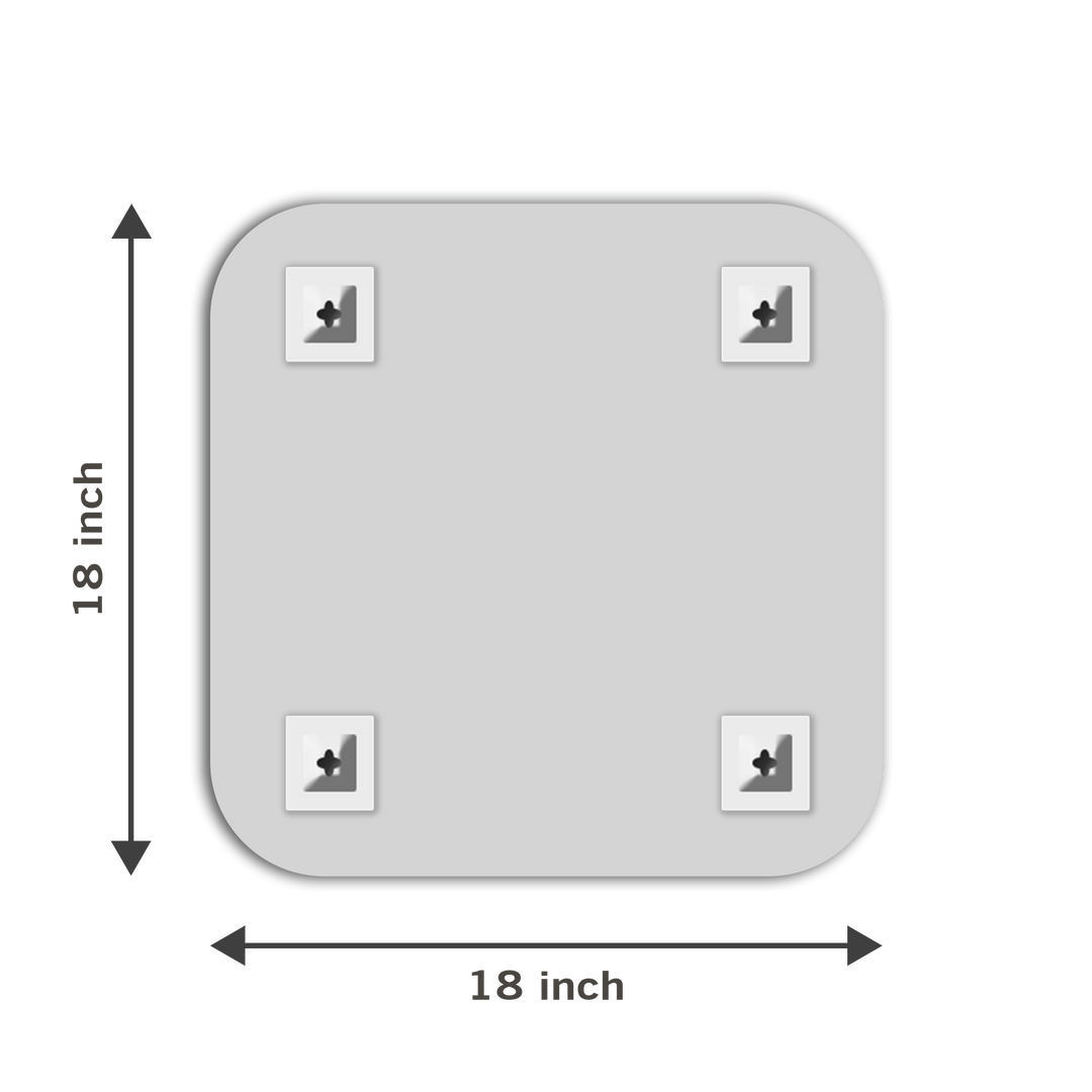 Frameless Curved Edge Square Beveled Mirror For living & Bathroom ...