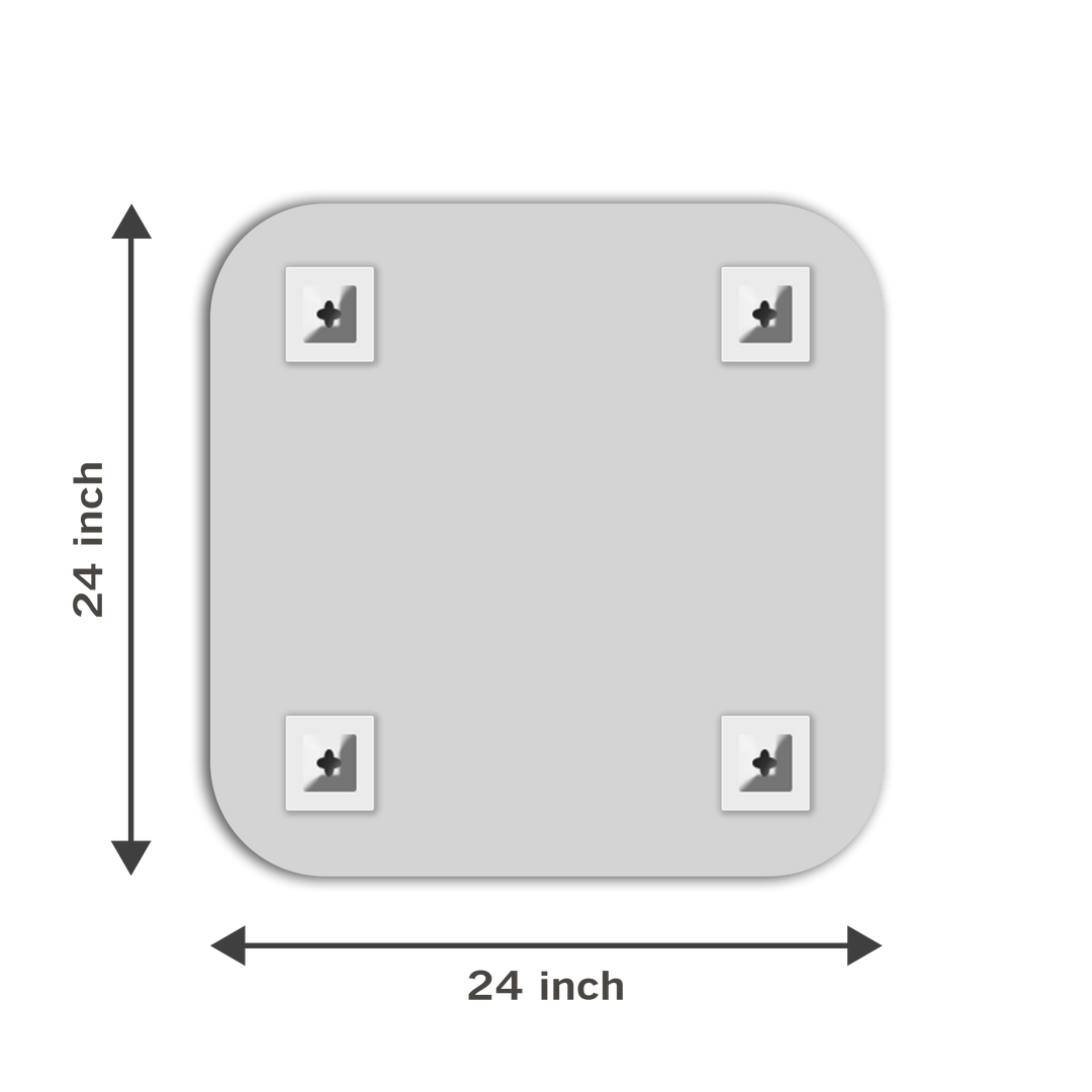 Frameless Curved Edge Square Beveled Mirror For living & Bathroom ...