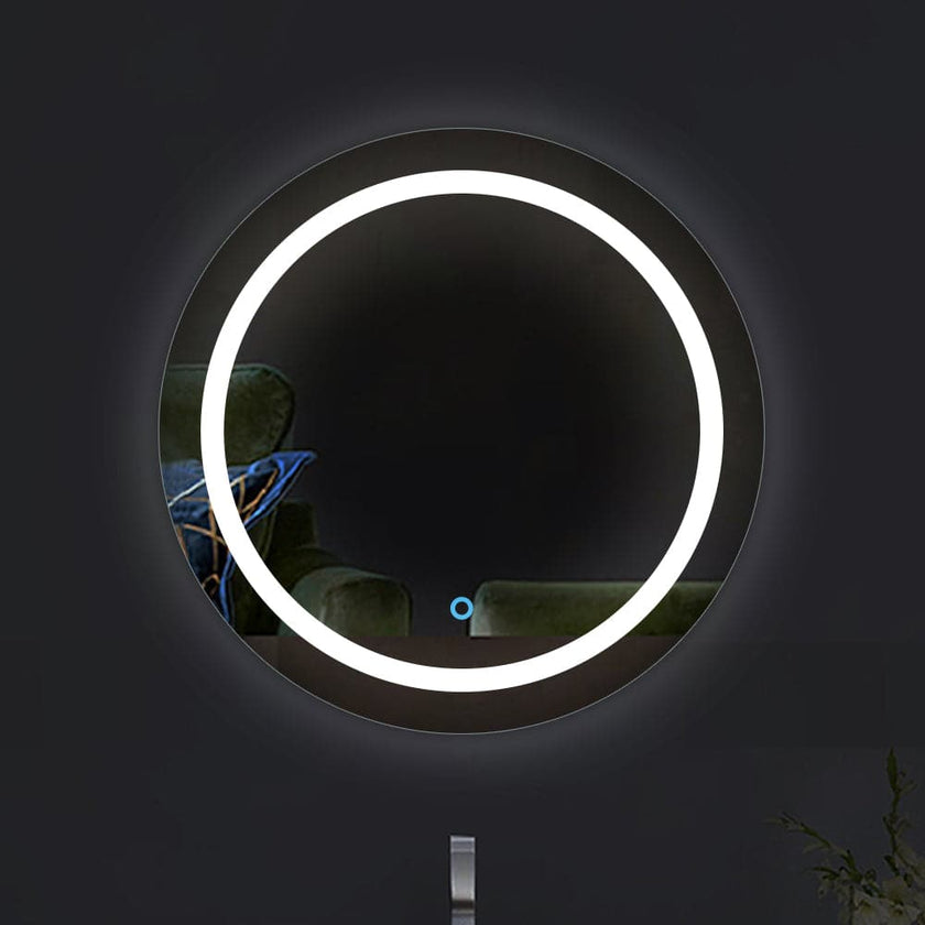 Round Border Twin- LED Wall Mirror - Natural White Light - Round ...