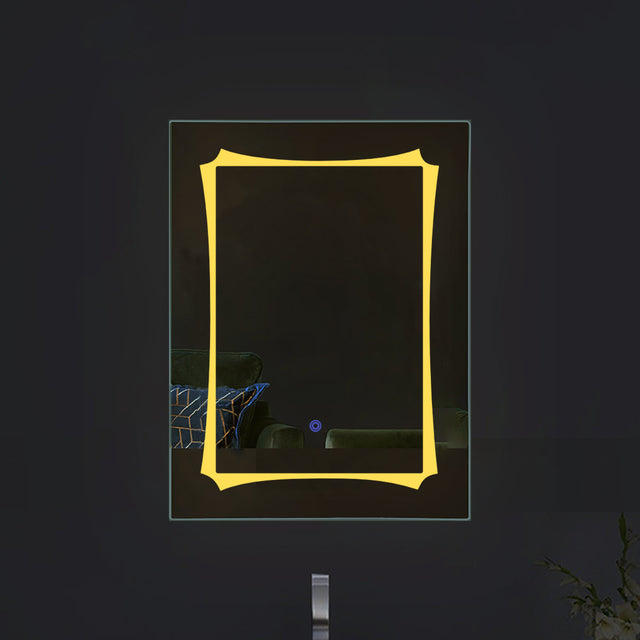 Cut Edge Glow - Rectangular LED Mirror for Bathroom - Dual-Color ...